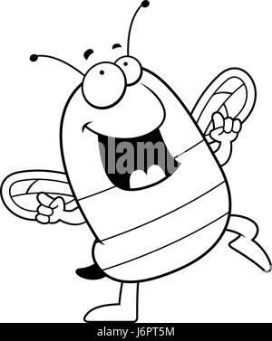 Dancing cartoon bee illustration Stock Vector Image & Art - Alamy