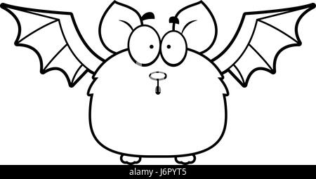 A cartoon illustration of a bat looking surprised Stock Vector Image ...