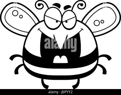 A cartoon illustration of an evil looking bee Stock Vector Image & Art ...