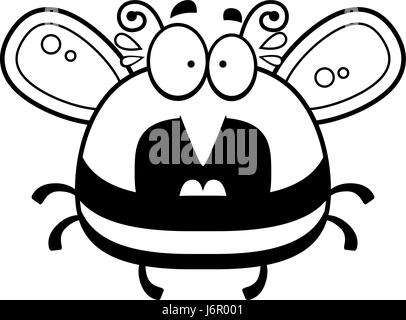 A cartoon illustration of a bee looking scared Stock Vector Image & Art ...