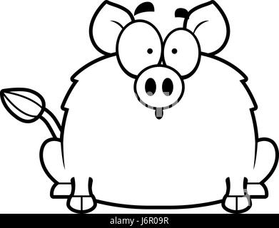 A cartoon illustration of a boar looking surprised Stock Vector Image ...