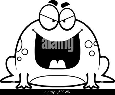 A cartoon illustration of an evil looking frog Stock Vector Image & Art ...