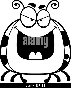 A cartoon illustration of a ladybug looking angry Stock Vector Image ...