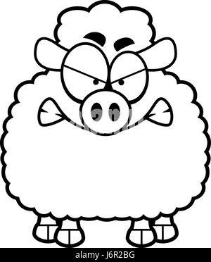 A cartoon illustration of a lamb looking angry Stock Vector Image & Art ...