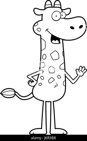 A cartoon illustration of a giraffe waving Stock Vector Image & Art - Alamy
