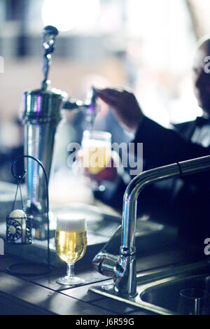 VIP wedding party evening marriage drinks reception with champagne ...