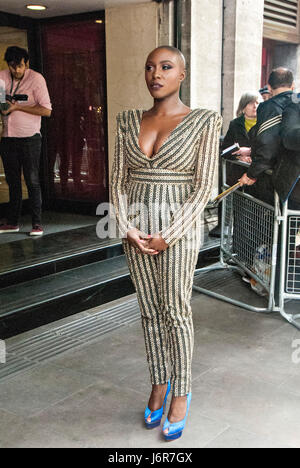 London, UK, 18/05/2017 Laura Mvula arrives for the 2017 annual Ivor ...