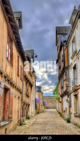France, Loire Valley, Angers, street scene, typical architecture Stock ...