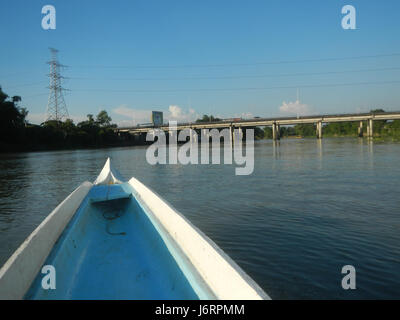 The view shows the riverside districts of Calumpit, Bulacan, and Apalit ...