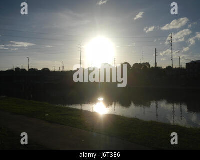The Marikina River Park features statues of carabaos, a traditional ...