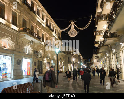 View of Nizami street in Baku, with people Stock Photo - Alamy