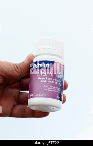 Ostelin Vitamin D Capsules isolated against white background Stock ...