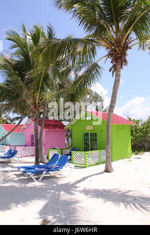 colorful beach huts in the bahamas Stock Photo: 114934927 - Alamy