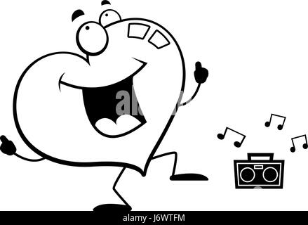 A happy cartoon heart dancing and smiling Stock Vector Image & Art - Alamy