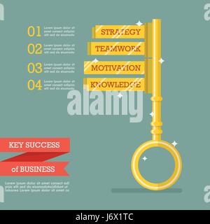 Business infographic for Key to Success concept. Vector illustration ...