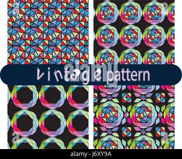 Colorful seamless stone mosaic mandala pattern wallpaper design ...