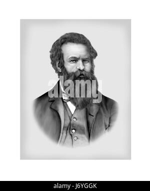 Grand Canyon expedition of John Wesley Powell running rapids on the ...