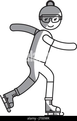 ethlete practicing ice skate avatar Stock Vector Image & Art - Alamy