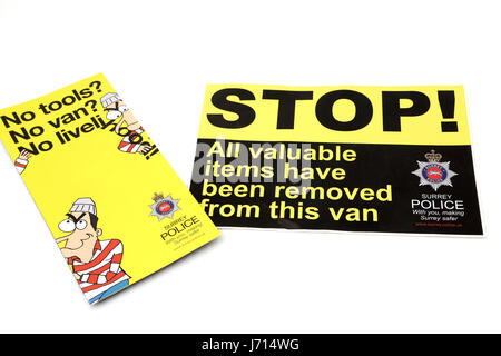 Police leaflet warning about commercial vehicle crime and crime ...