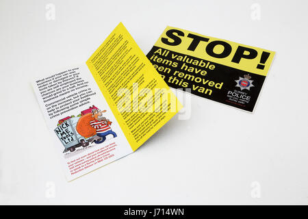 Police leaflet warning about commercial vehicle crime and crime ...