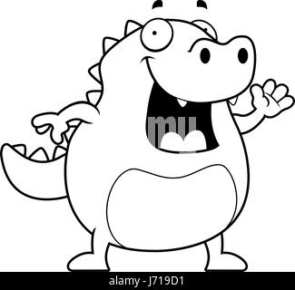 A happy cartoon alligator waving and smiling Stock Vector Image & Art ...