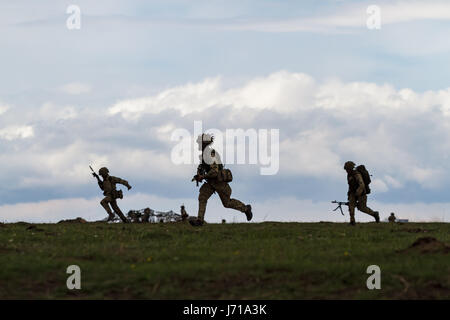 New Rifle Drill For British Army - A demonstration by a squad of Guards ...