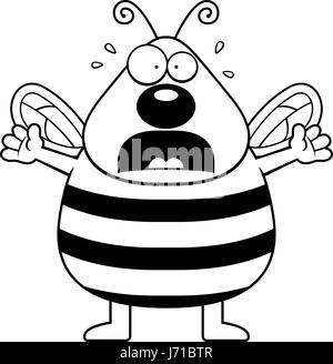 cartoon frightened bee Stock Vector Image & Art - Alamy