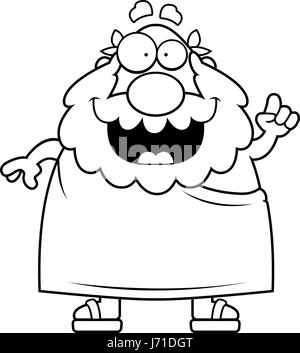 A happy cartoon Greek philosopher with an idea Stock Vector Image & Art ...