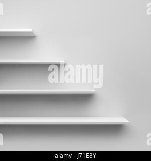 Shelves on clean background Stock Photo - Alamy