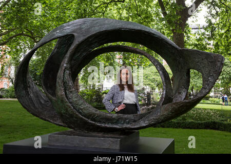 Oval Form, "Trezion", bronze sculpture by Barbara Hepworth. Abbot Hall ...