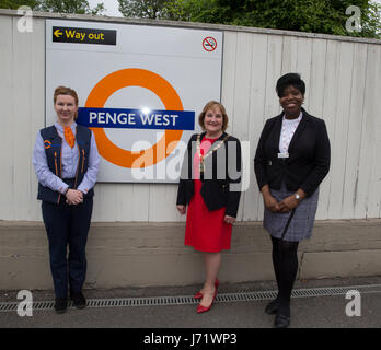 Penge West, UK. 23rd May, 2017. Mayor of Bromley, Cllr Kathy Bance MBE ...