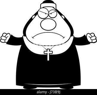 A cartoon illustration of a nun looking angry Stock Vector Image & Art ...