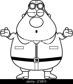 A cartoon illustration of a pilot looking confused Stock Vector Image ...
