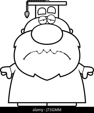 A cartoon illustration of a teacher looking sad Stock Vector Image ...