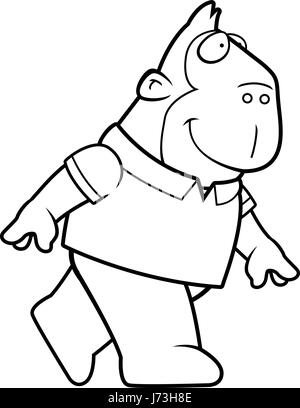 A happy cartoon ape walking and smiling Stock Vector Image & Art - Alamy