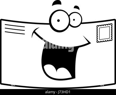 A cartoon stamped letter smiling and happy Stock Vector Image & Art - Alamy
