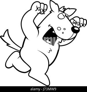 A cartoon wolf running to attack with claws out Stock Vector Art ...