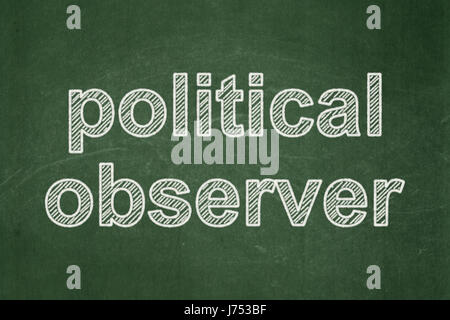 Political concept: Political Observer on chalkboard background Stock ...