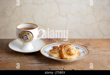 tea pastry snail scones cute cup drink wood brown brownish brunette ...