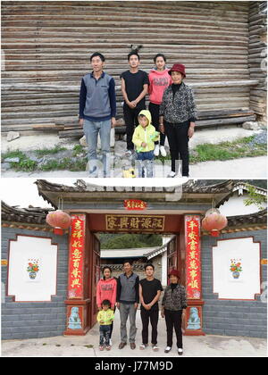 (170524) -- LANPING, May 24, 2017 (Xinhua) -- Villager Yang Jinwang and ...