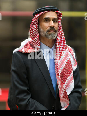 Prince Ghazi bin Muhammad bin Talal of Jordan waits to speak at a Stock ...