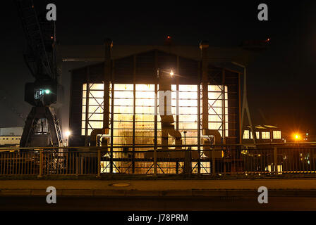 industry night photograph dockyard night shift night work shipyard work ...