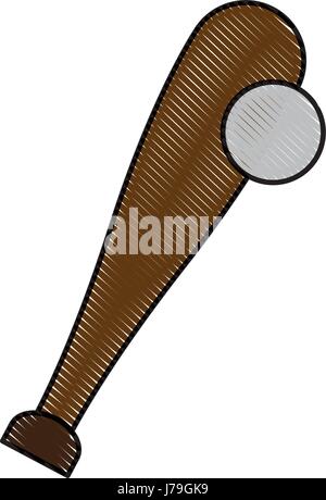 brazil baseball bat and ball sport vector Stock Vector Image & Art - Alamy