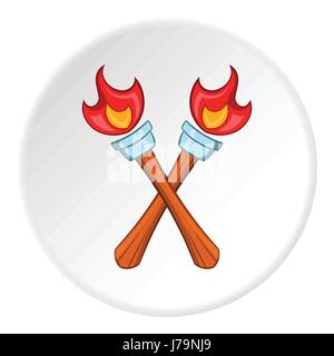 Two torches icon, cartoon style Stock Vector Image & Art - Alamy