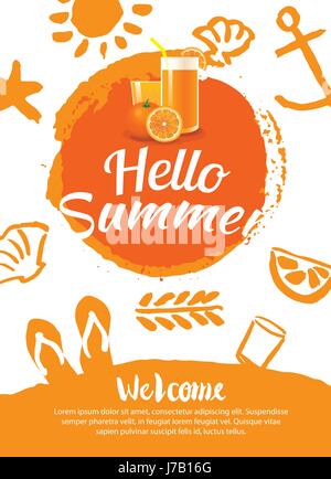 Happy Summer Time and Camp poster. Traveling template poster, vector ...