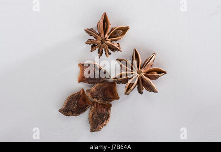 Pile of of dried anise seed (aniseed) isolated on white background ...