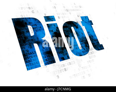 Political concept: Riot on Digital background Stock Photo - Alamy