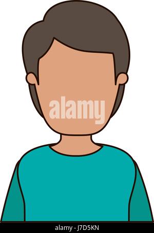 half body cartoon man with hairstyle Stock Vector Image & Art - Alamy