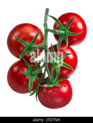 Cluster of mid-sized globe tomatoes (Tondo, Grappolo). Clipping paths ...