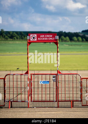 Access gate for aircrew only at a small airfield in Cambridgeshire, UK ...